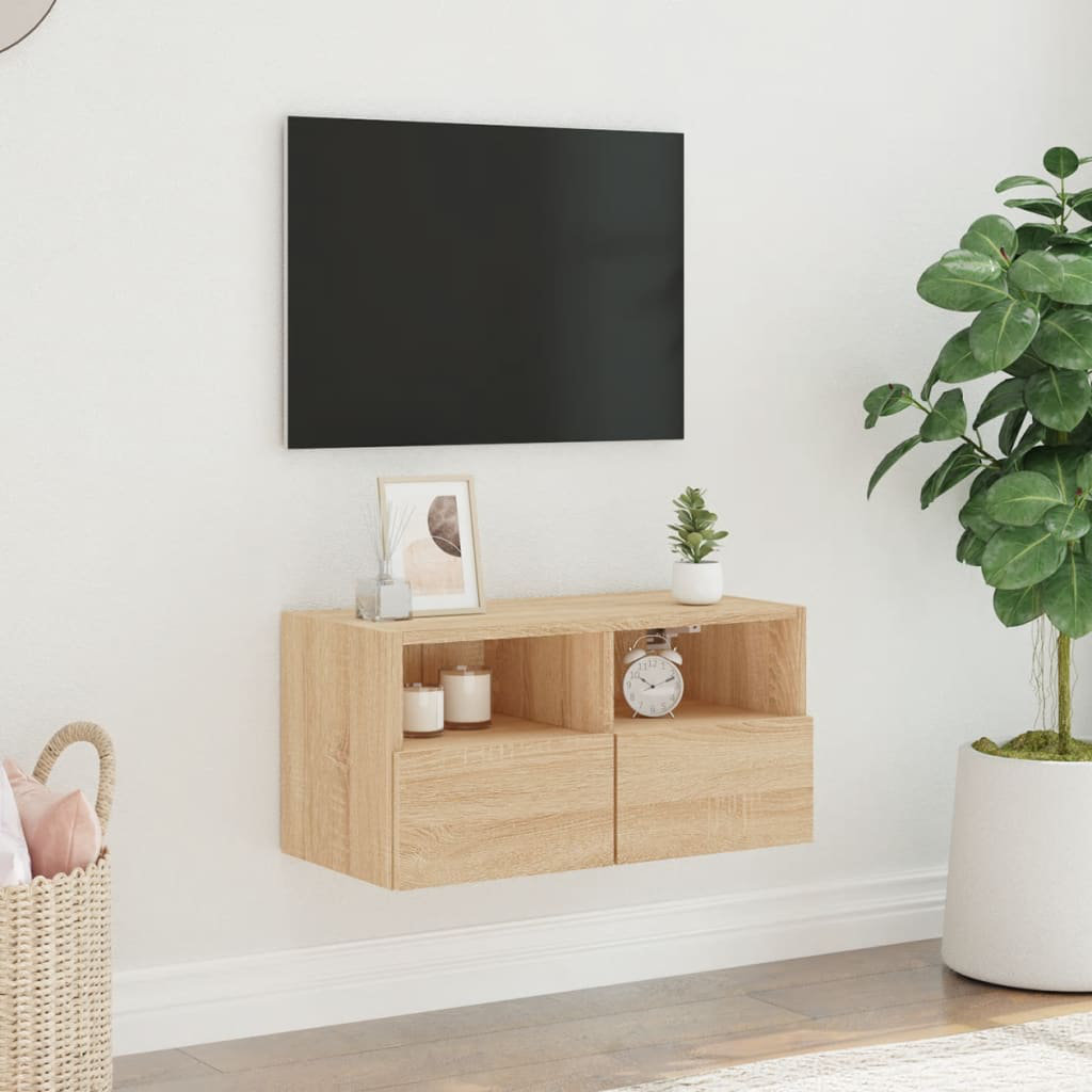 vidaXL TV Wall Cabinet Engineered wood Small TV Wall Cabinet | Wayfair
