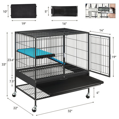 Tucker Murphy Pet™ Crislynn Small Animal Portable Cage with Ramp | Wayfair
