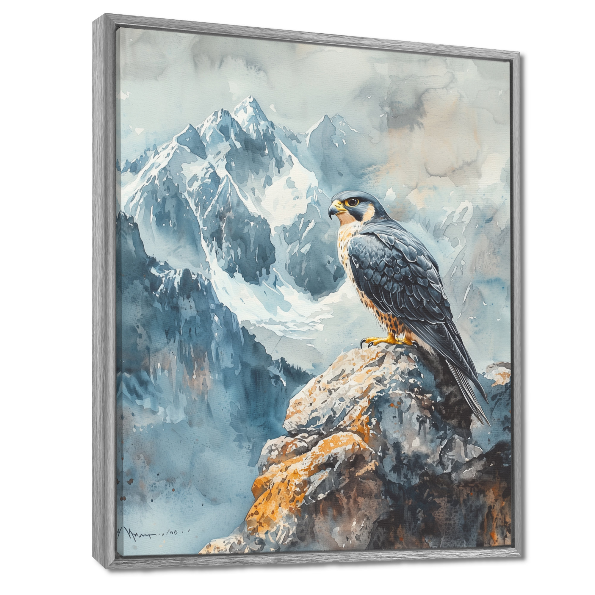 Millwood Pines Thebes Peregrine Falcon In The Mountains II - Hawk ...
