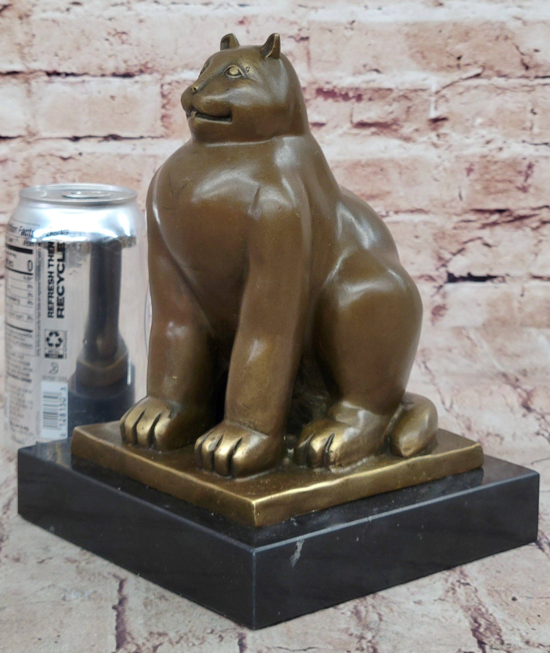 Bungalow Rose Fat Cat Gato Bronze Statue Sculpture Modern Art Figure ...