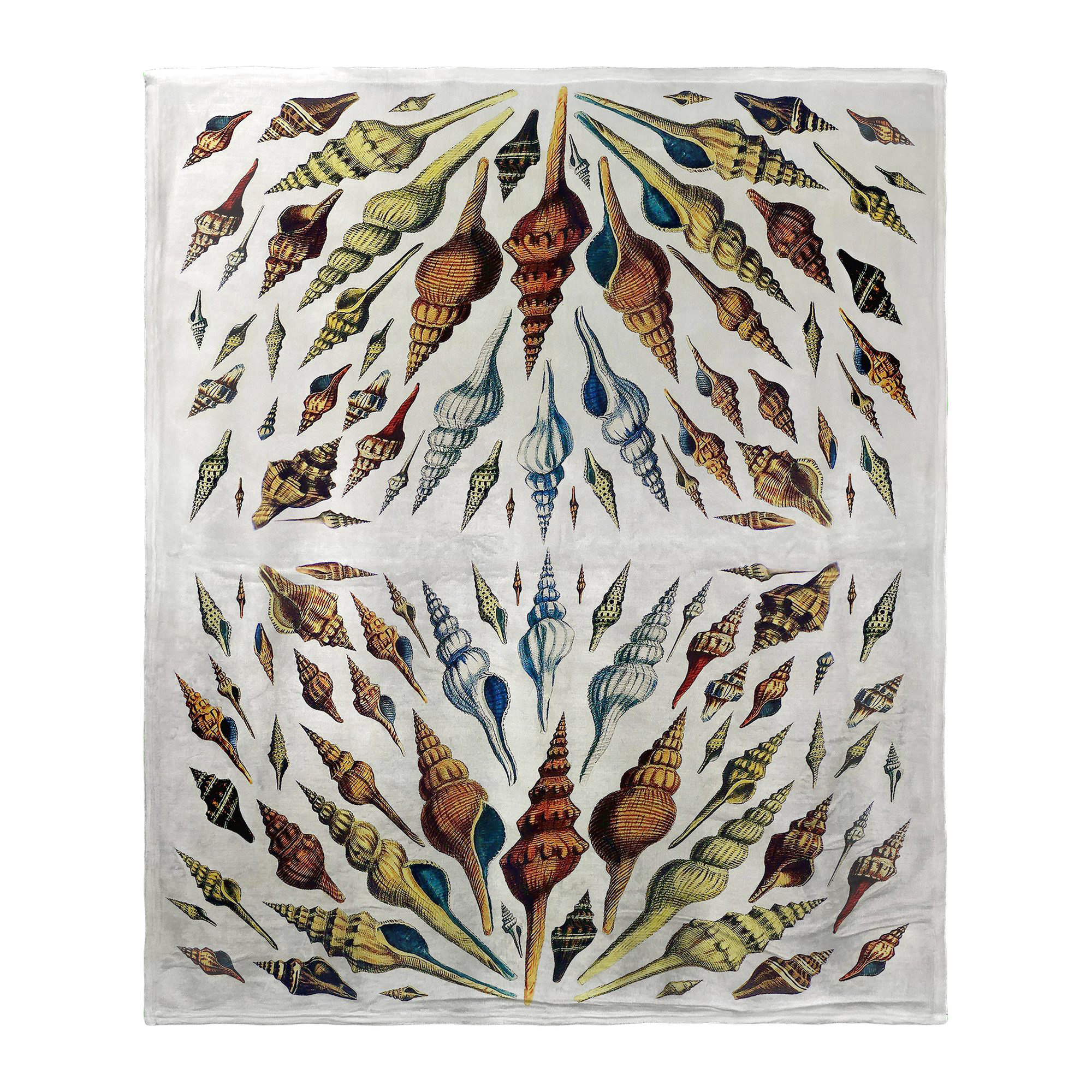 Betsy Drake Interiors Multi Shells Antique Silk-Touch Throw | Wayfair