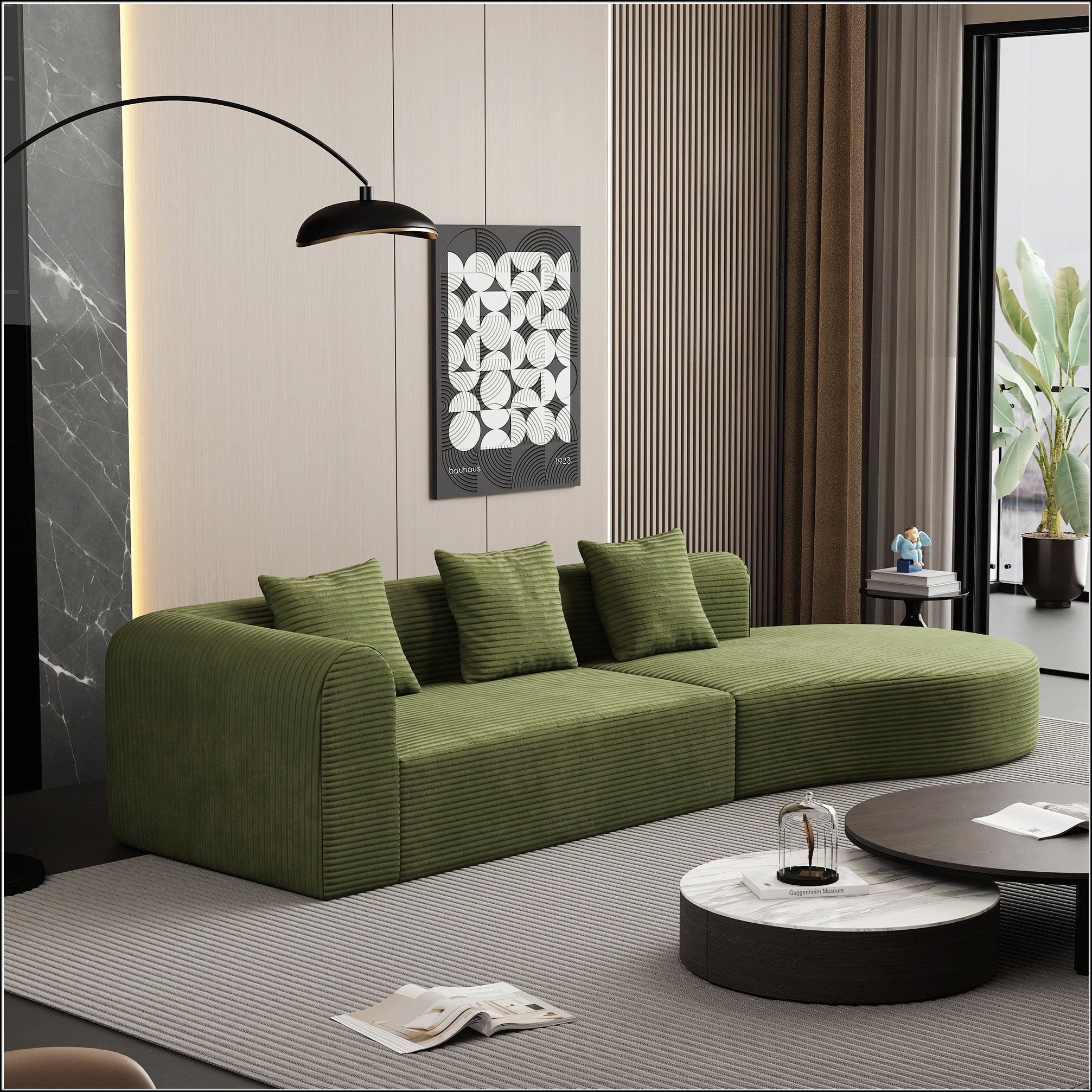 Orren Ellis 123*37 Inch Extra Large Deep Modular Sofa | Wayfair