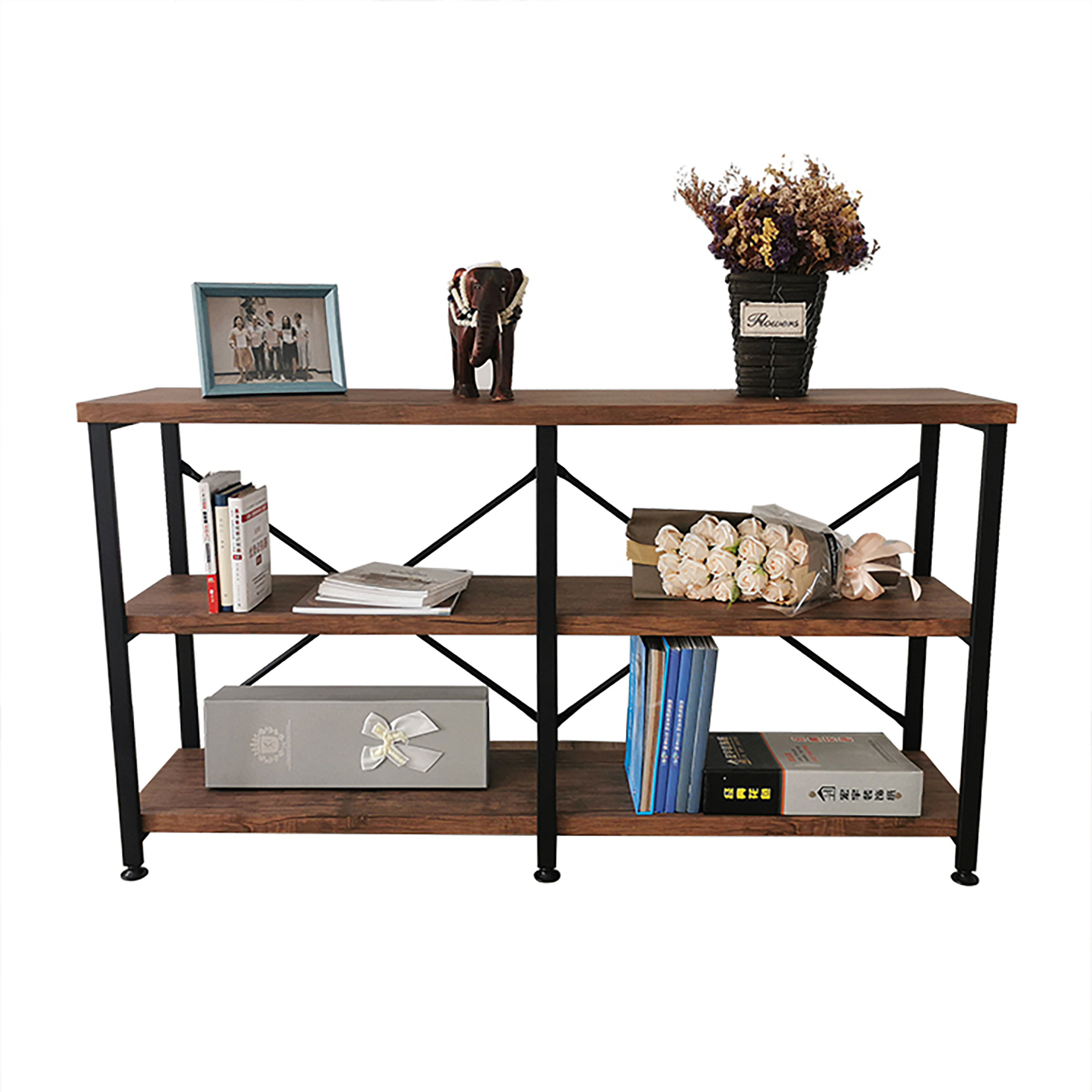 17 Stories 3 Tier Industrial Style Console Table - Wayfair Canada