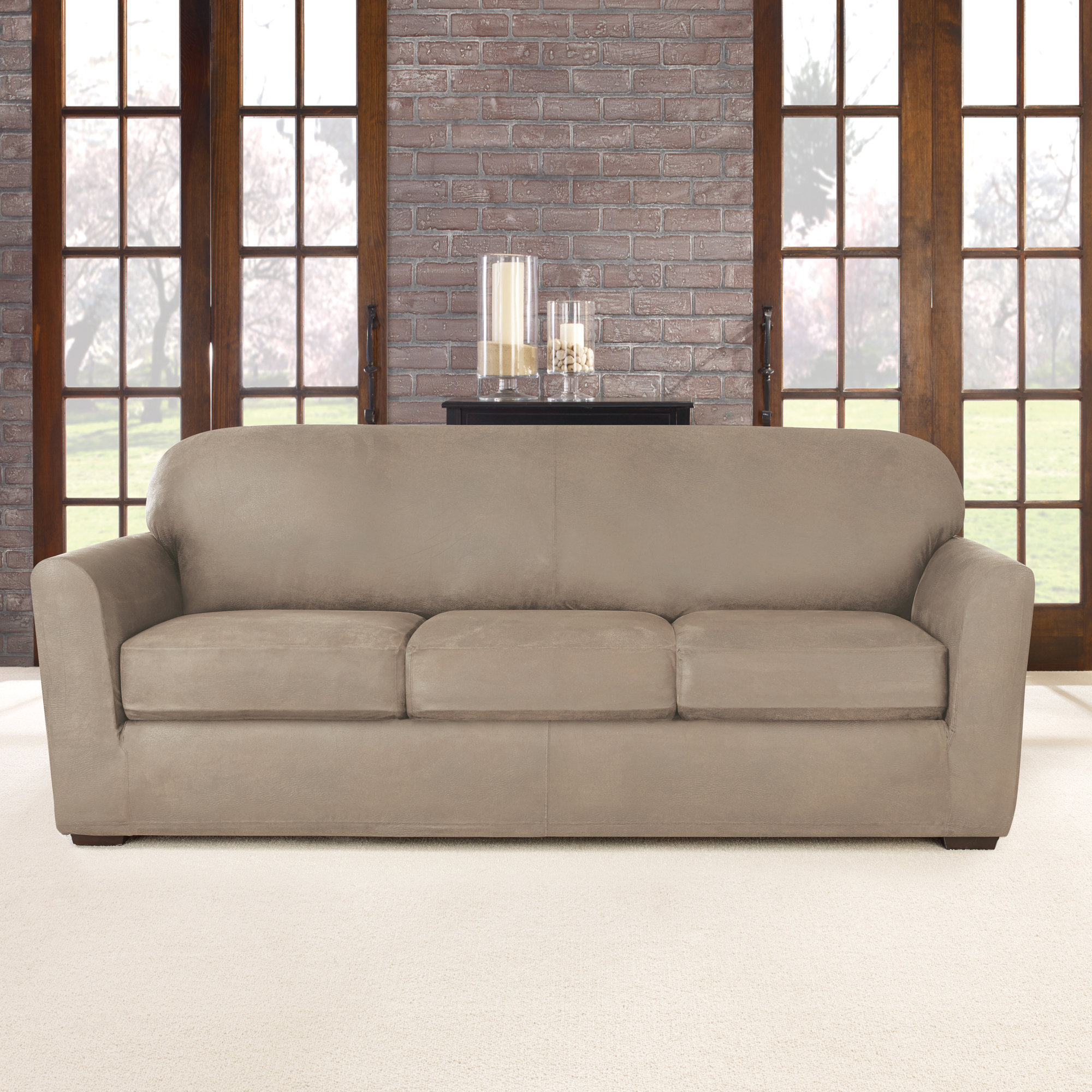 Sure Fit Ultimate Heavyweight Box Cushion Sofa Slipcover & Reviews ...