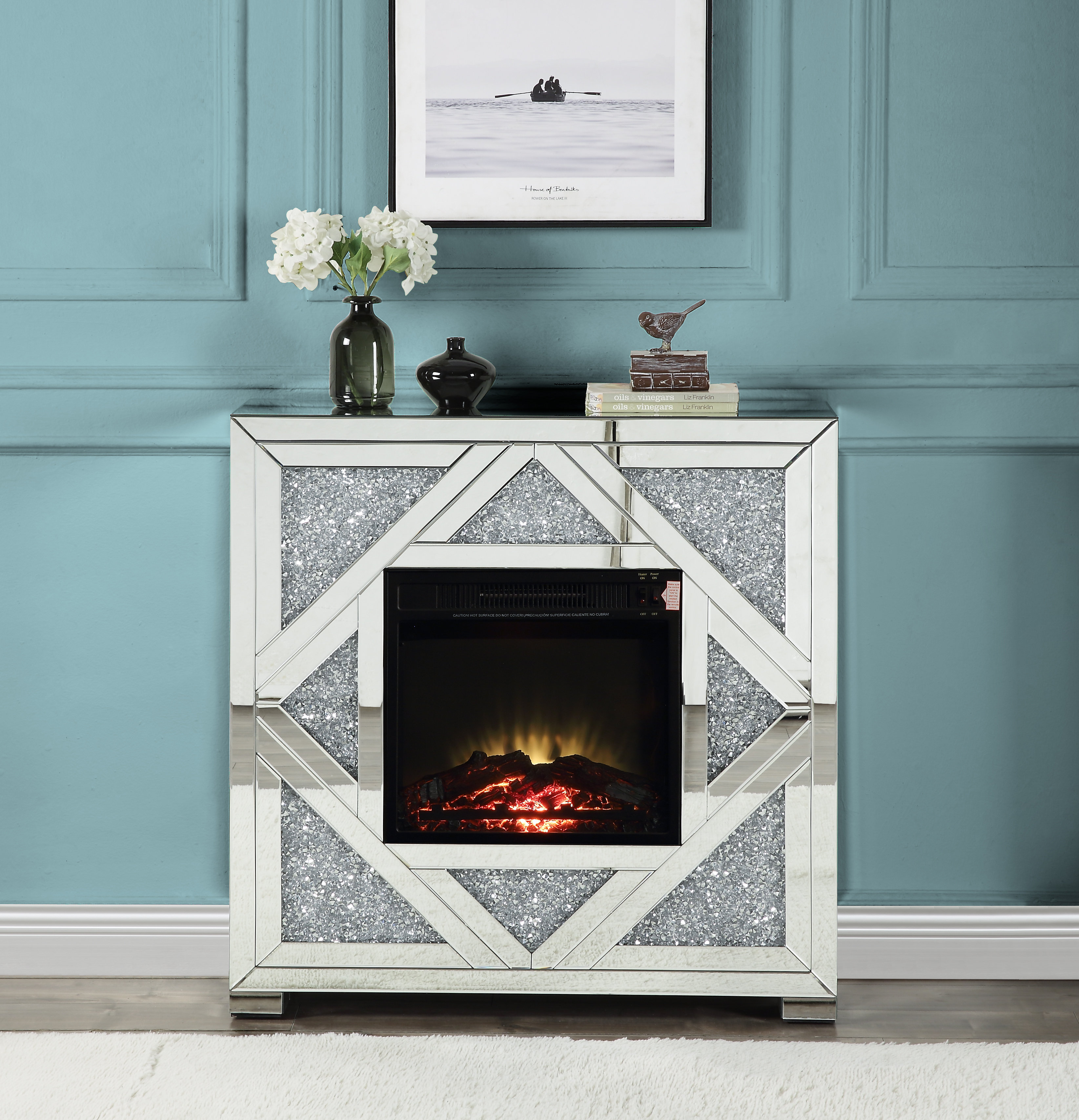 Everly Quinn Ligeia 0'' W Electric Fireplace | Wayfair