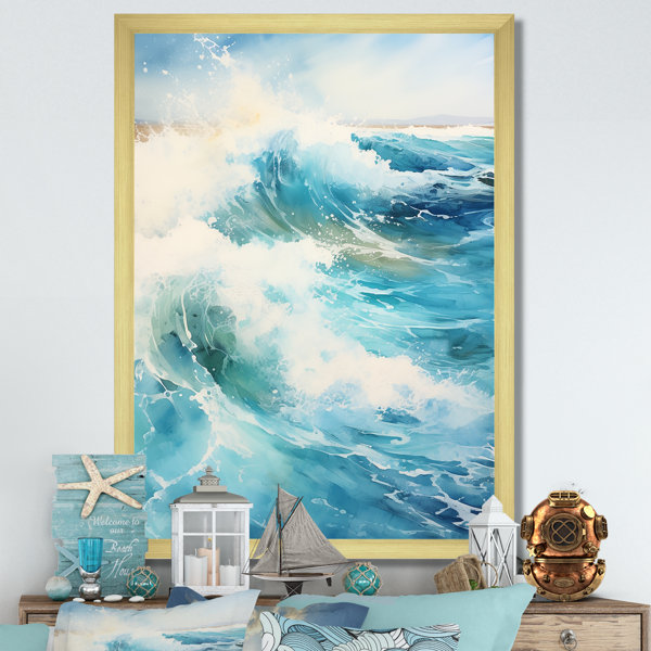 Highland Dunes " Modern Coastal Collage Scenery " on Canvas | Wayfair