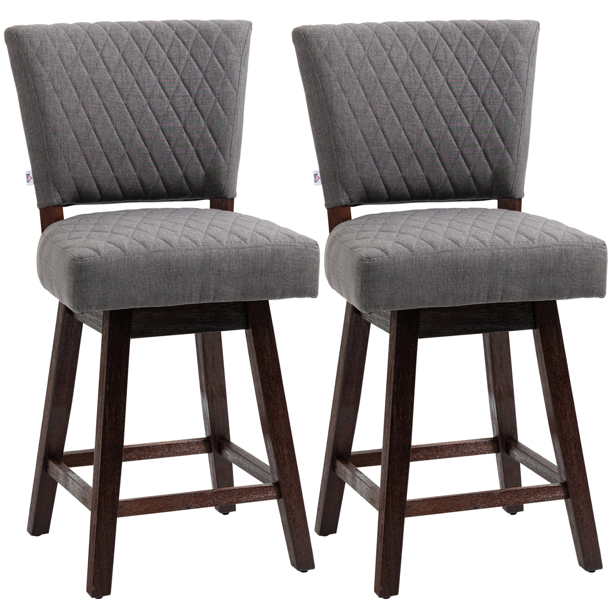 Corrigan Studio® Counter Height Bar Stools, Set Of 2, Swivel Barstools ...