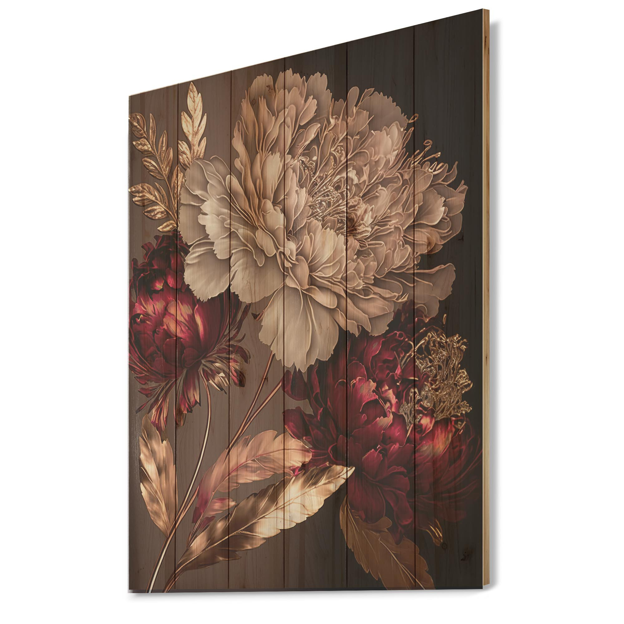 House of Hampton® Gilded Rose Vintage Glam IV - Unframed Print on Wood ...