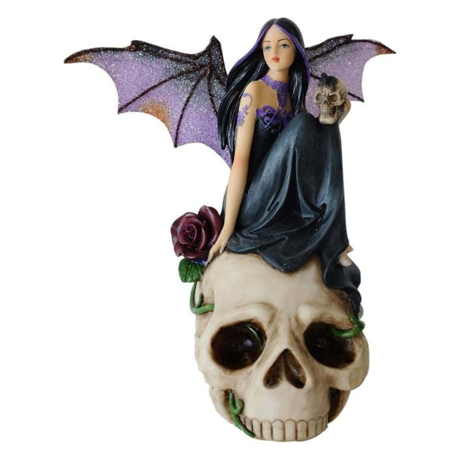 House of Hampton® 7” Dark Fairy Witch on Skull | Wayfair