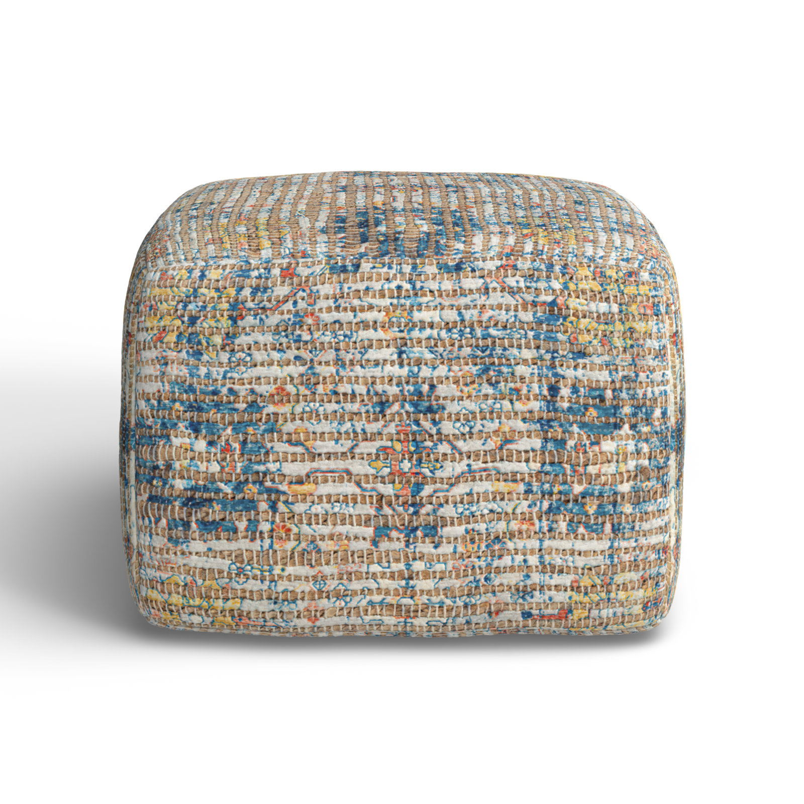 Joss & Main Vince 20" Wide Rectangle Abstract Pouf Ottoman & Reviews ...