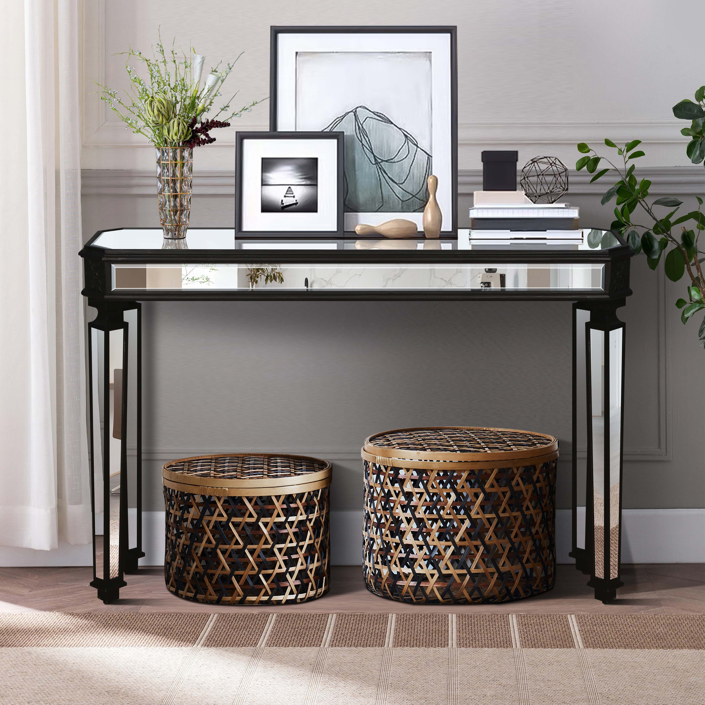 Inbox Zero Console Table with Mirror Finish | Wayfair