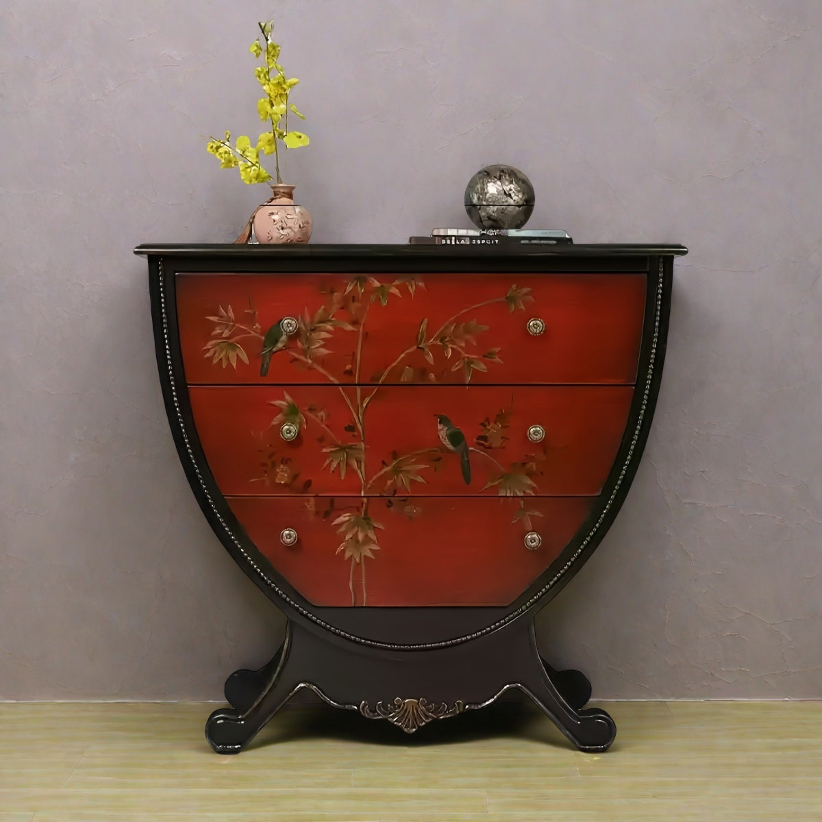 NICECABINET Elegant Design Hand-Painted 3-Drawer Accent Chest | Wayfair
