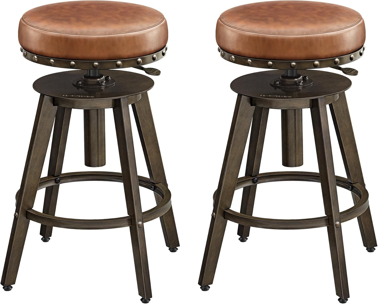 Williston Forge SONGMICS Industrial Steampunk Bar Stools Set Of 2 ...