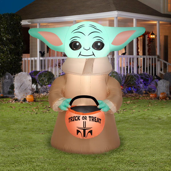 Gemmy Industries Grogu With Treat Bag Inflatable | Wayfair