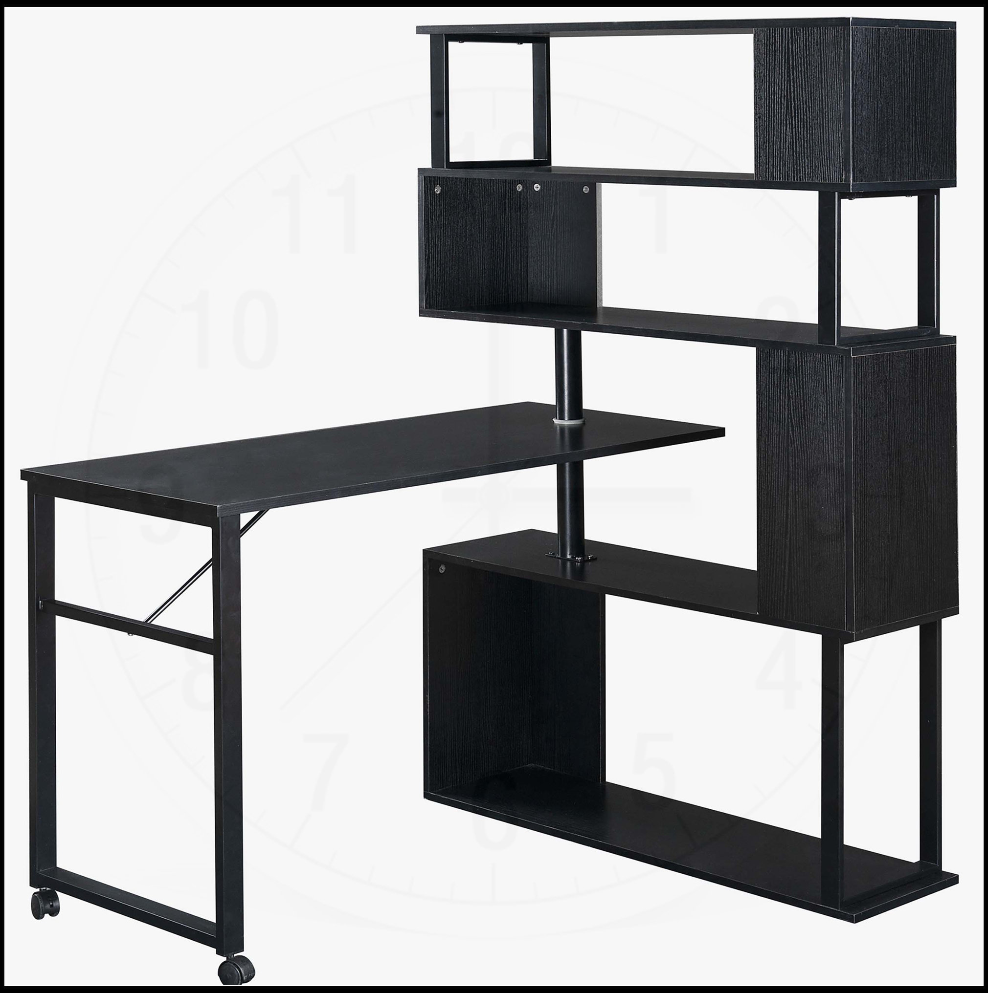 Ebern Designs Home Office L-Shaped Corner Computer Desk with Rotating ...