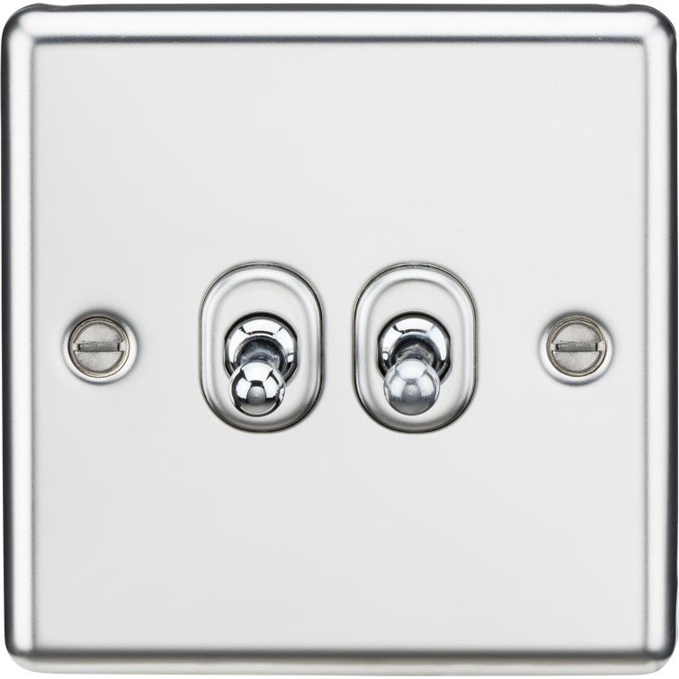 Knightsbridge 10AX 2G 2-way Toggle Switch - Polished Chrome | Wayfair.co.uk