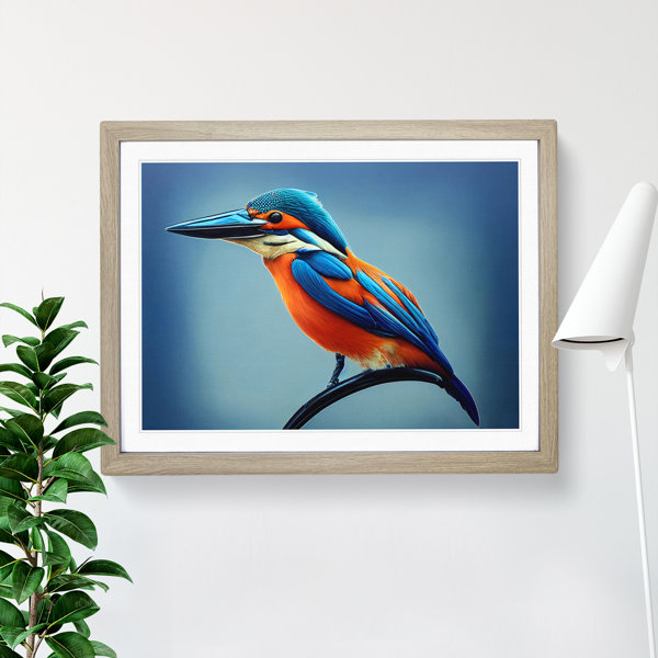 ClassicLiving Impactful Kingfisher Bird - Single Picture Frame Print ...