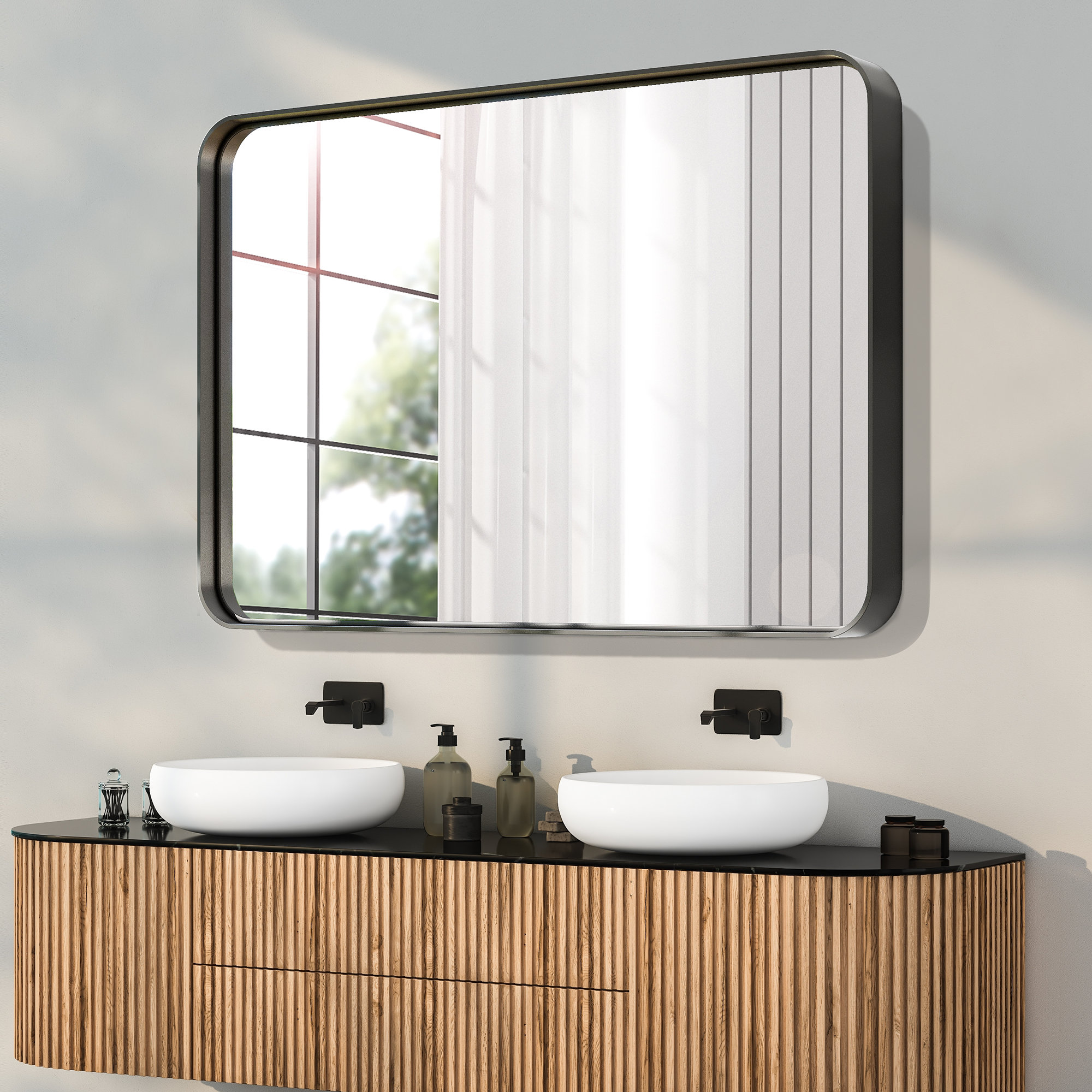 Ebern Designs 50"*32"Aluminum Alloy Rounded Corners Rectangular ...