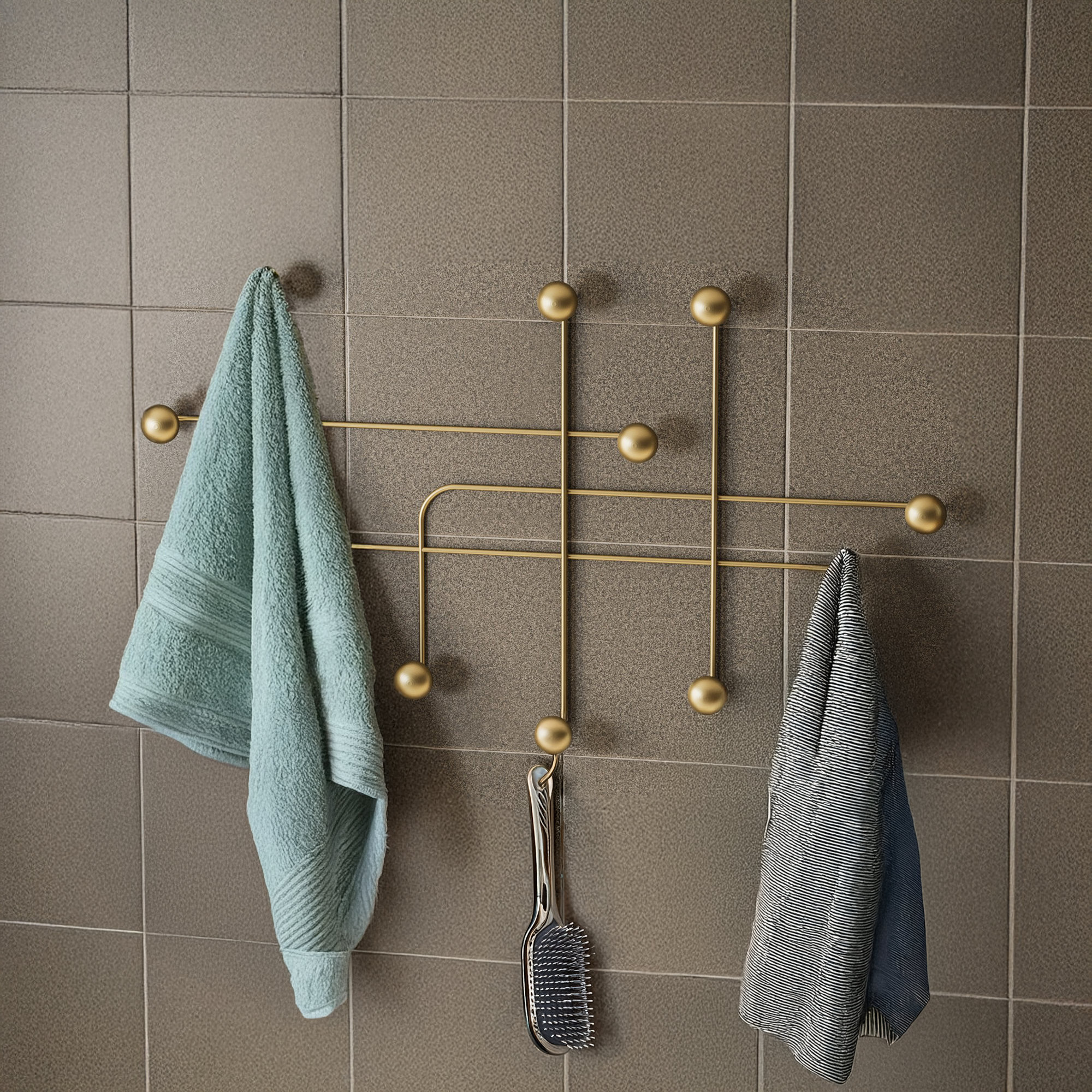 SpiritHome Metal 10 - Hook Wall Mounted Coat Rack | Wayfair