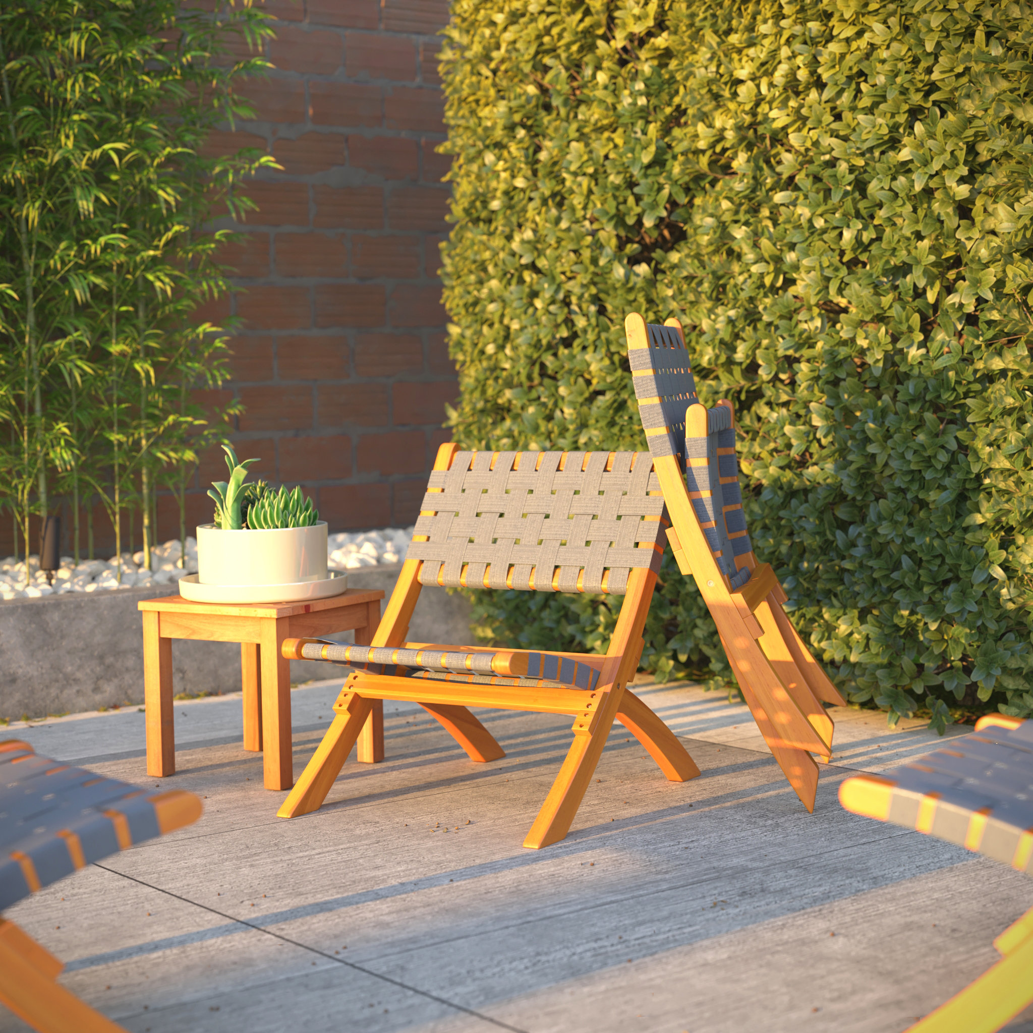 Corrigan Studio Jalieah Indoor/Outdoor Folding Chair & Reviews | Wayfair