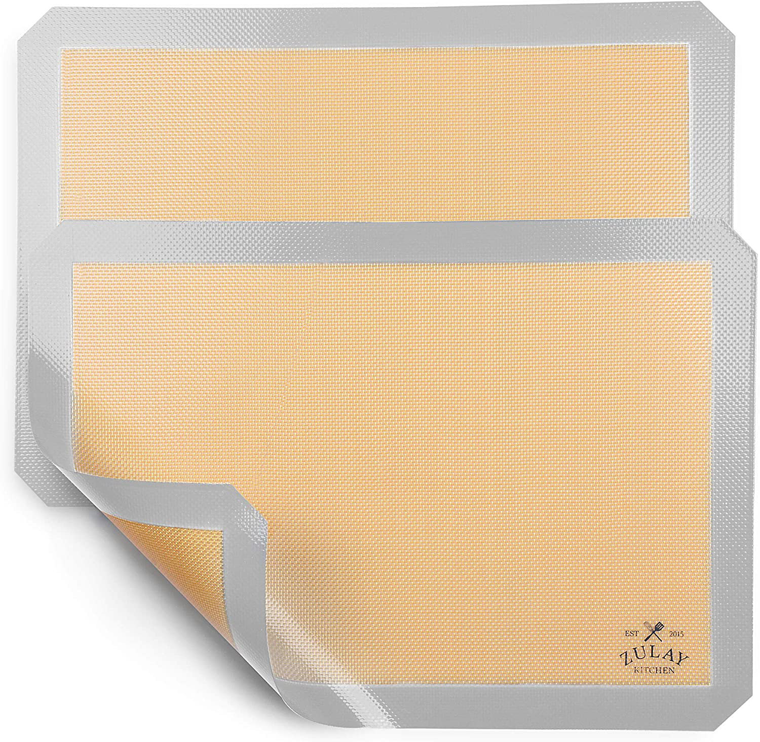 Zulay Kitchen Baking Mat 2 Pack Reusable Silicone Baking Sheet Nonstick ...