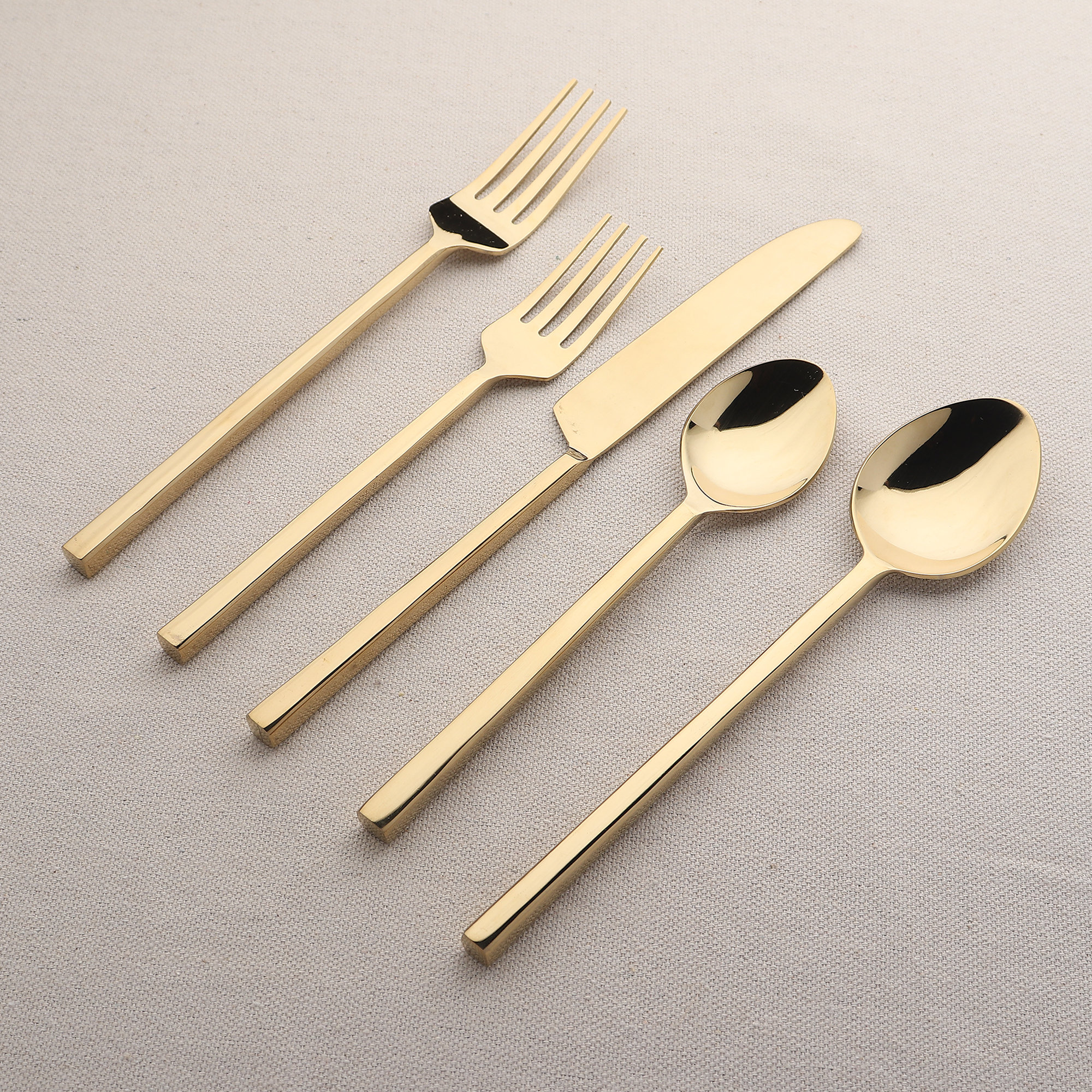 Corrigan Studio® Milano Jason Gold PVD Flatware, 20-Pc. Place Setting ...