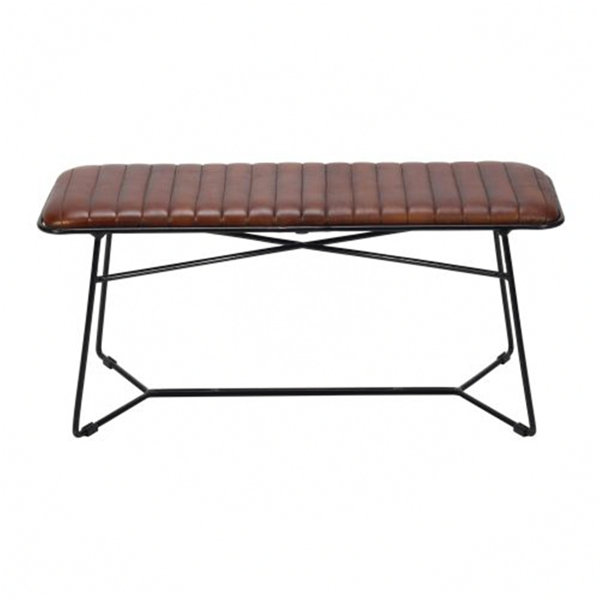 17 Stories Birl Genuine Leather Bench | Wayfair