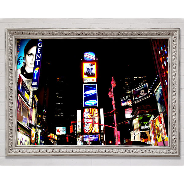 Bright Star New York Broadway Night Lights - Single Picture Frame Art ...