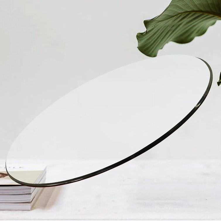 Tansole Glass Round Beveled Edge Table Top | Wayfair