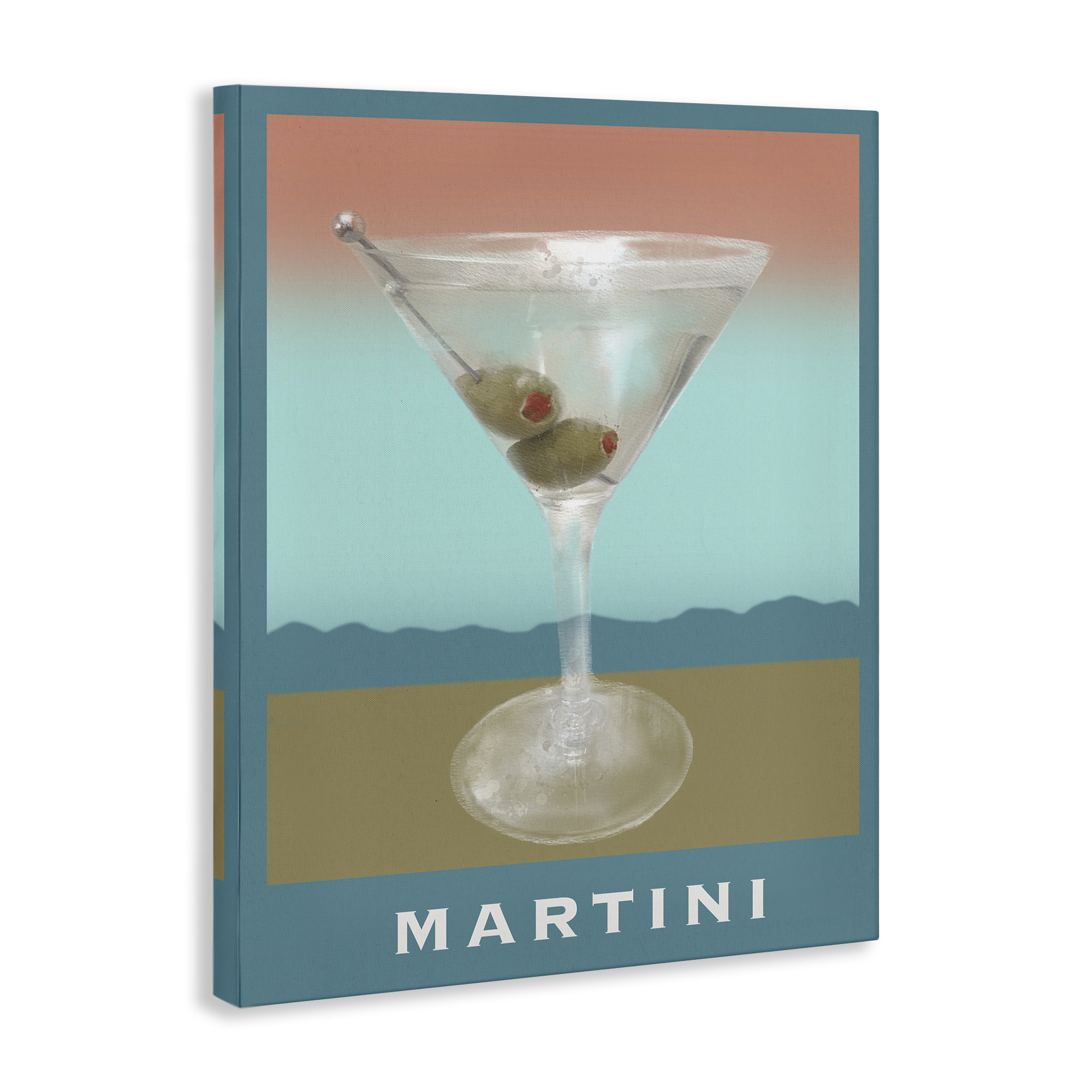 Latitude Run® Martini over Muted Tones Canvas, design by Matthew ...