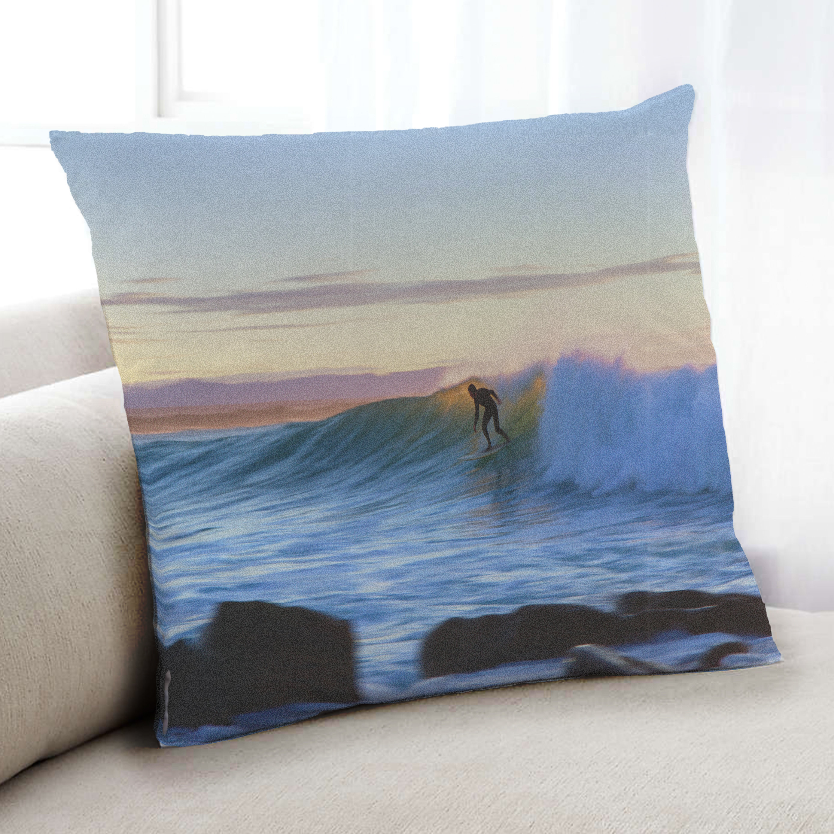 Rug Tycoon Sports Surfing 2 Throw Pillow | Wayfair