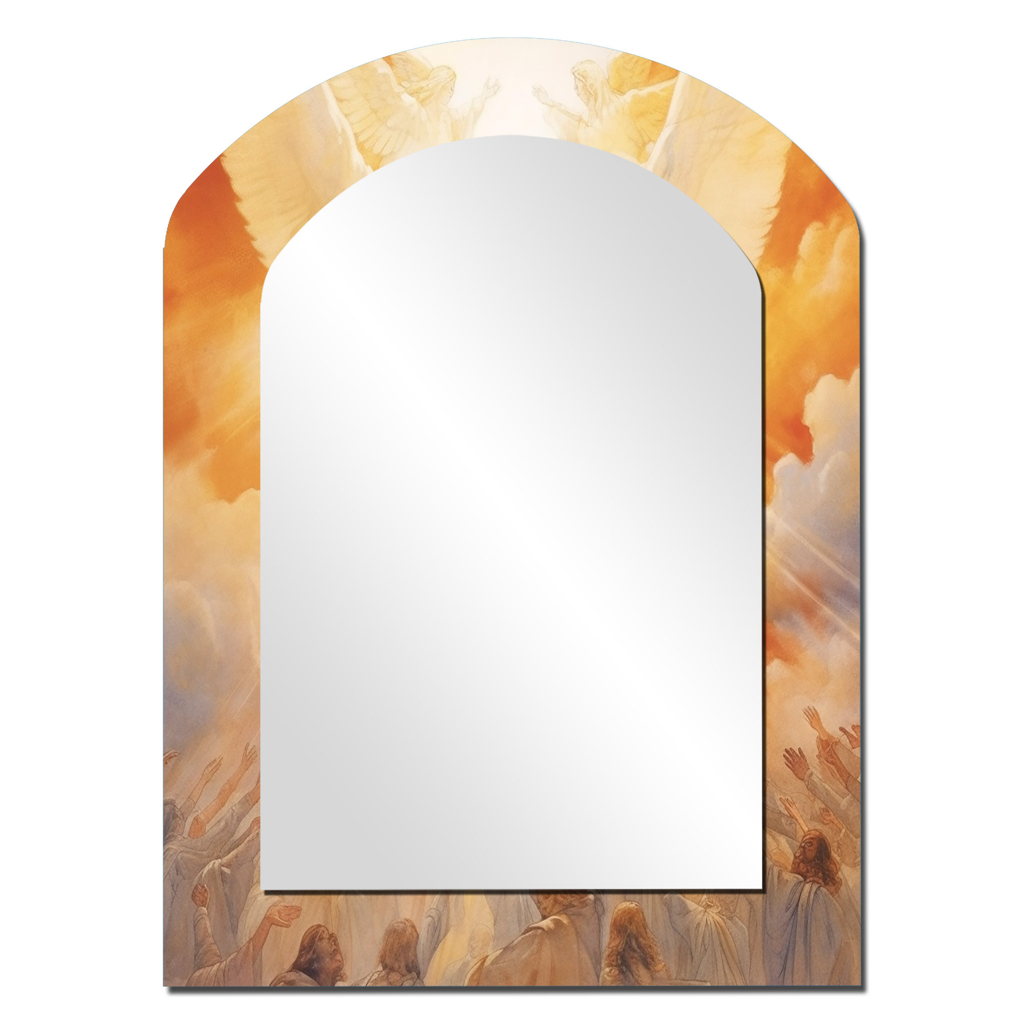 East Urban Home Jesus Modern Devotion II - Christianism Arch Decorative Mirror, Traditional ...