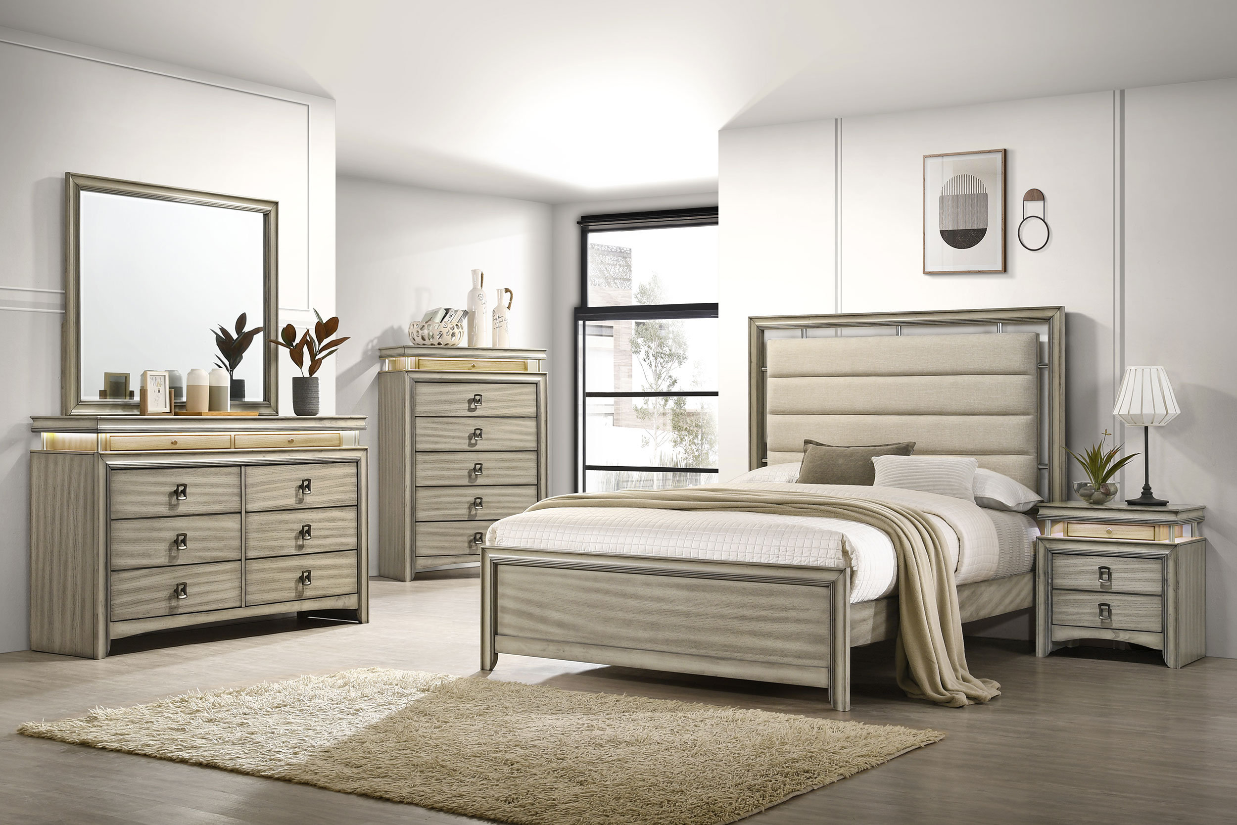 Ivy Bronx Kentae Sophisticated Style - Iseminger 4-Piece Bedroom Set ...