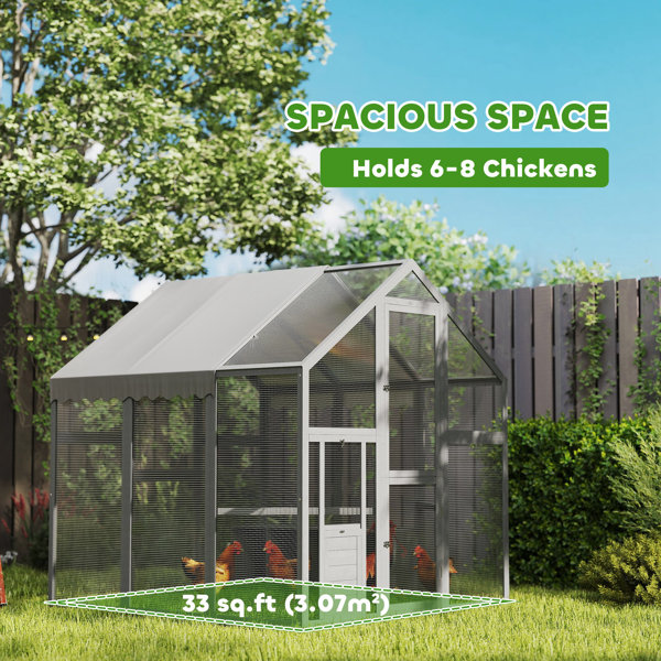 Archie & Oscar™ Large Chicken Run, Wooden Chicken Coop with Waterproof ...