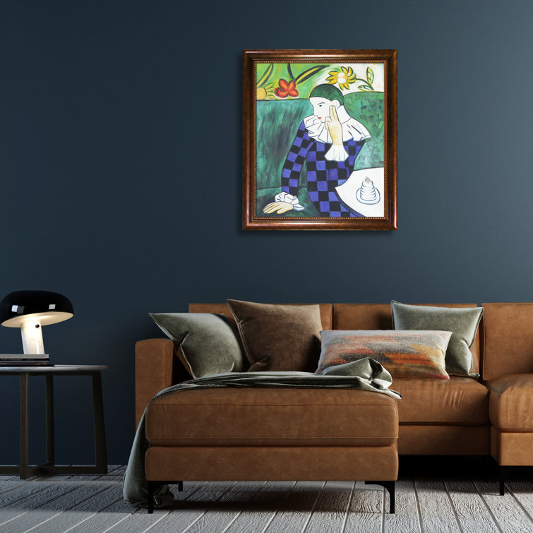 Overstock Art Harlequin Leaning On His Elbow Framed On Canvas by Pablo ...