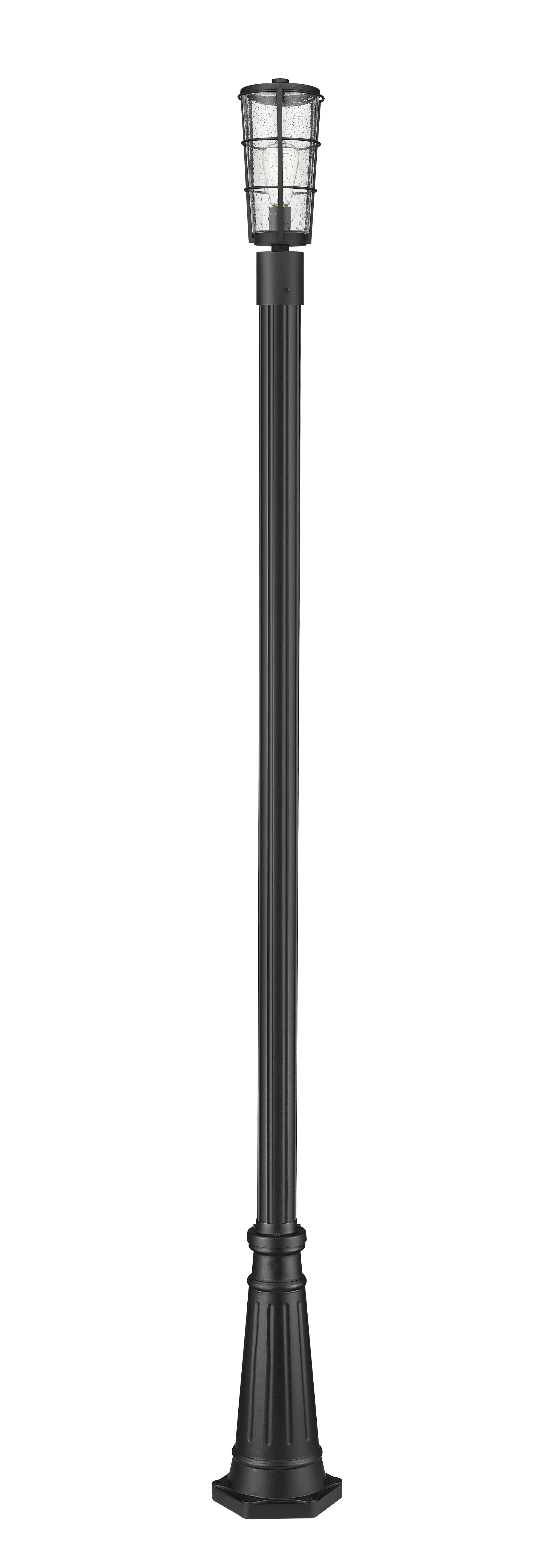 Steelside™ Charli Black 1 -Light Hardwired Lamp Post (Full) | Wayfair