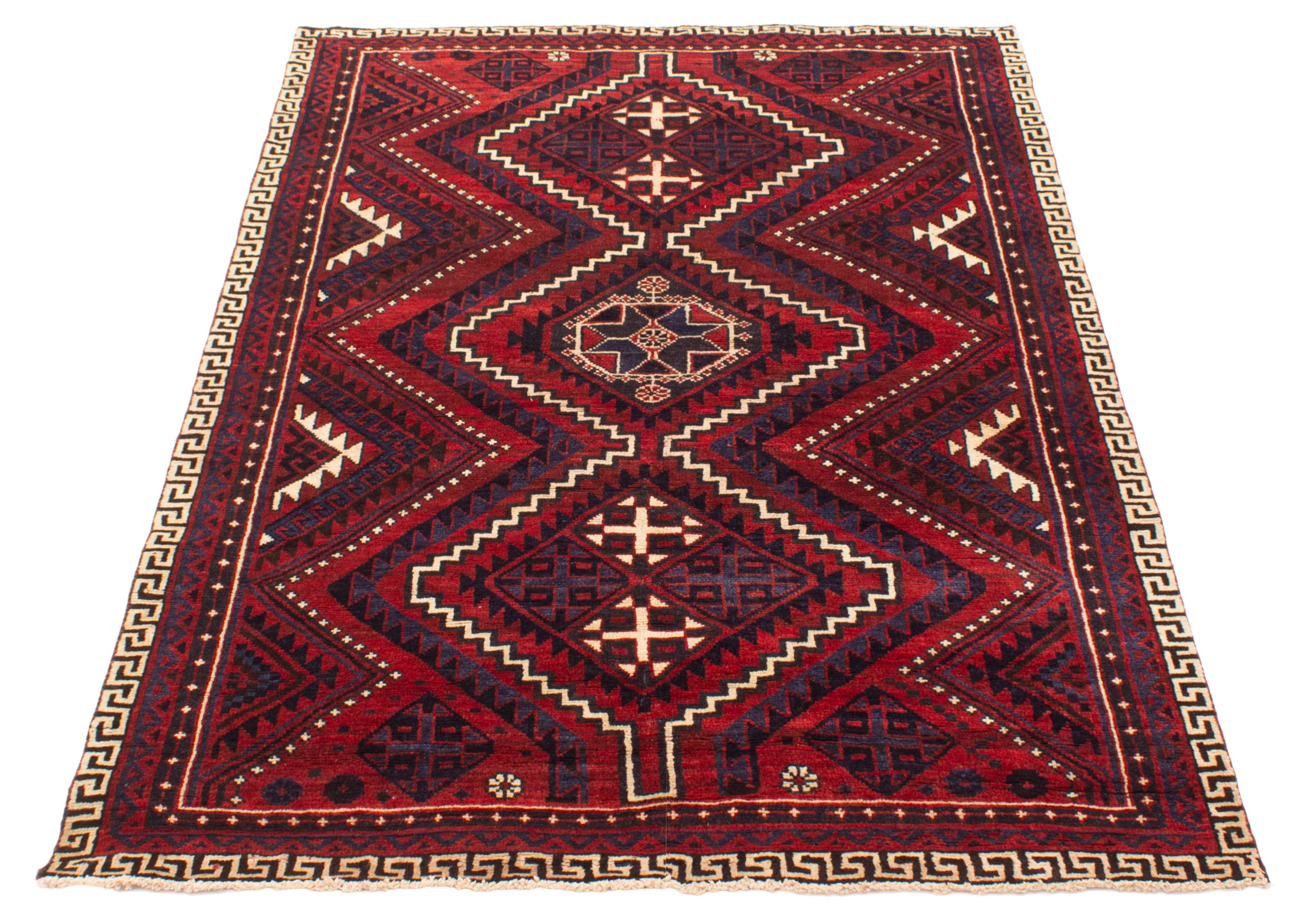 Isabelline One Of Kind Handmade Melis Vintage Red Rug 5'4" x 7'9" | Wayfair