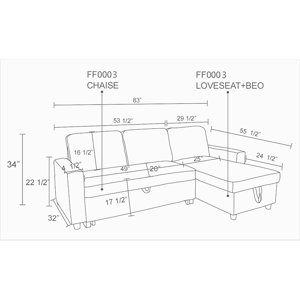 Ebern Designs Sebella 2 - Piece Upholstered Sectional | Wayfair