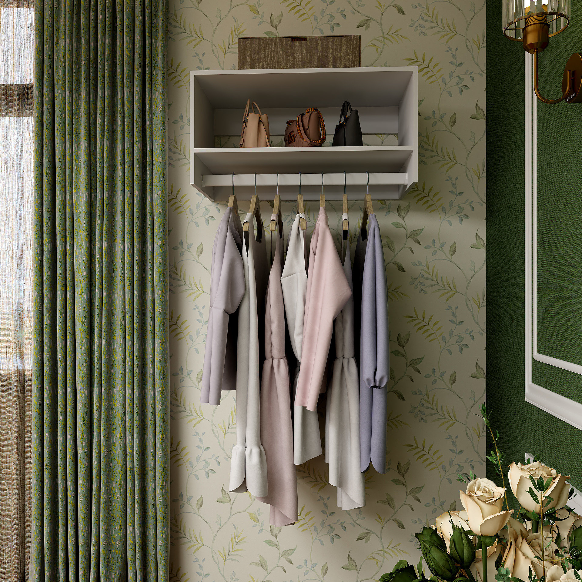 Ivy Bronx Etchison Wall Mounted Clothing Racks | Wayfair
