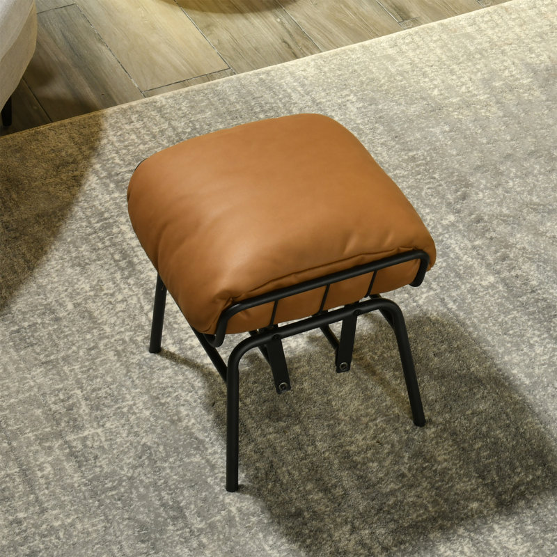 17 Stories Kalysia Metal Rocking Chair with Ottoman "& Reviews" | Wayfair