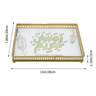 House of Hampton® 1Pc Muslim Eid Party Service Plates Square Metal Tray ...