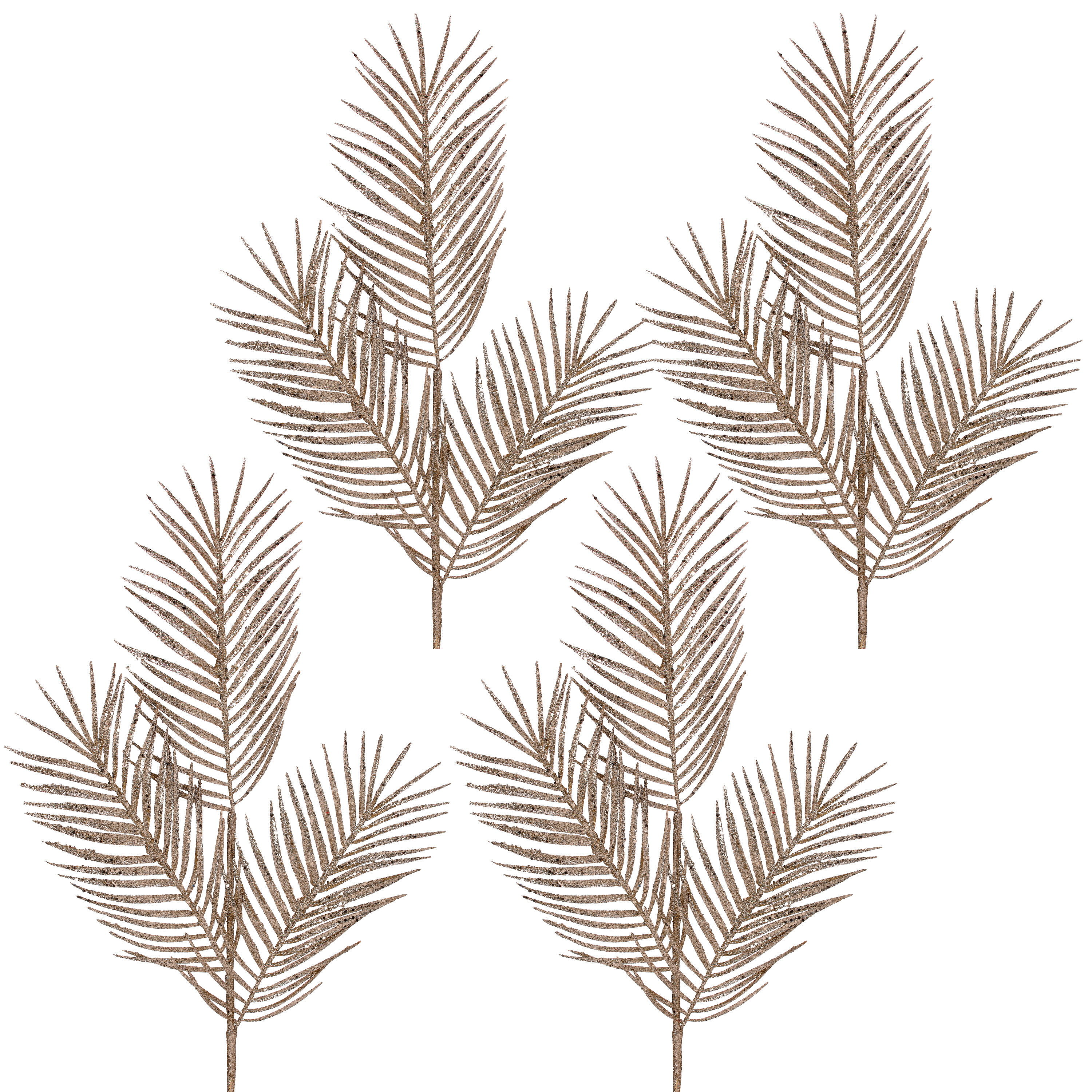 Mercer41 34" Glitter Mica Triple Palm Leaf Spray | Wayfair