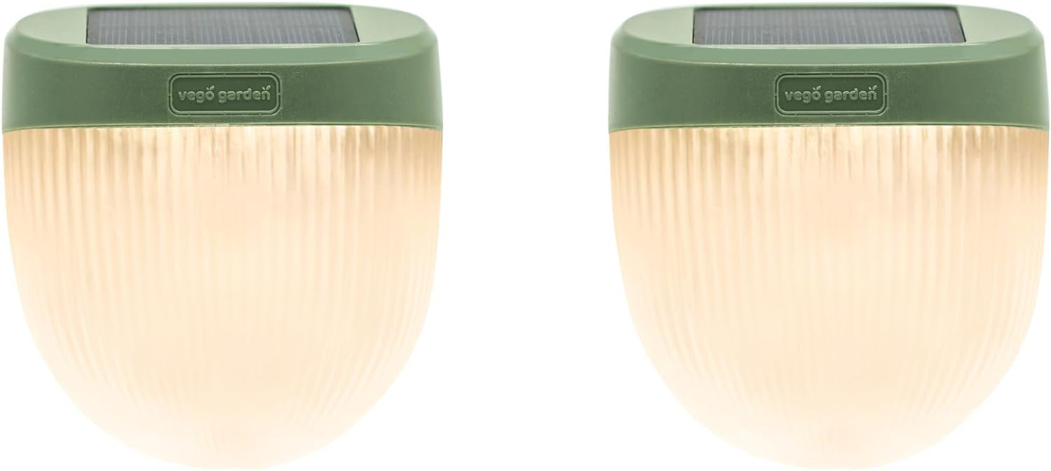 Vego Garden Add ons Rippled Outdoor Waterproof Solar Powered Integrated ...