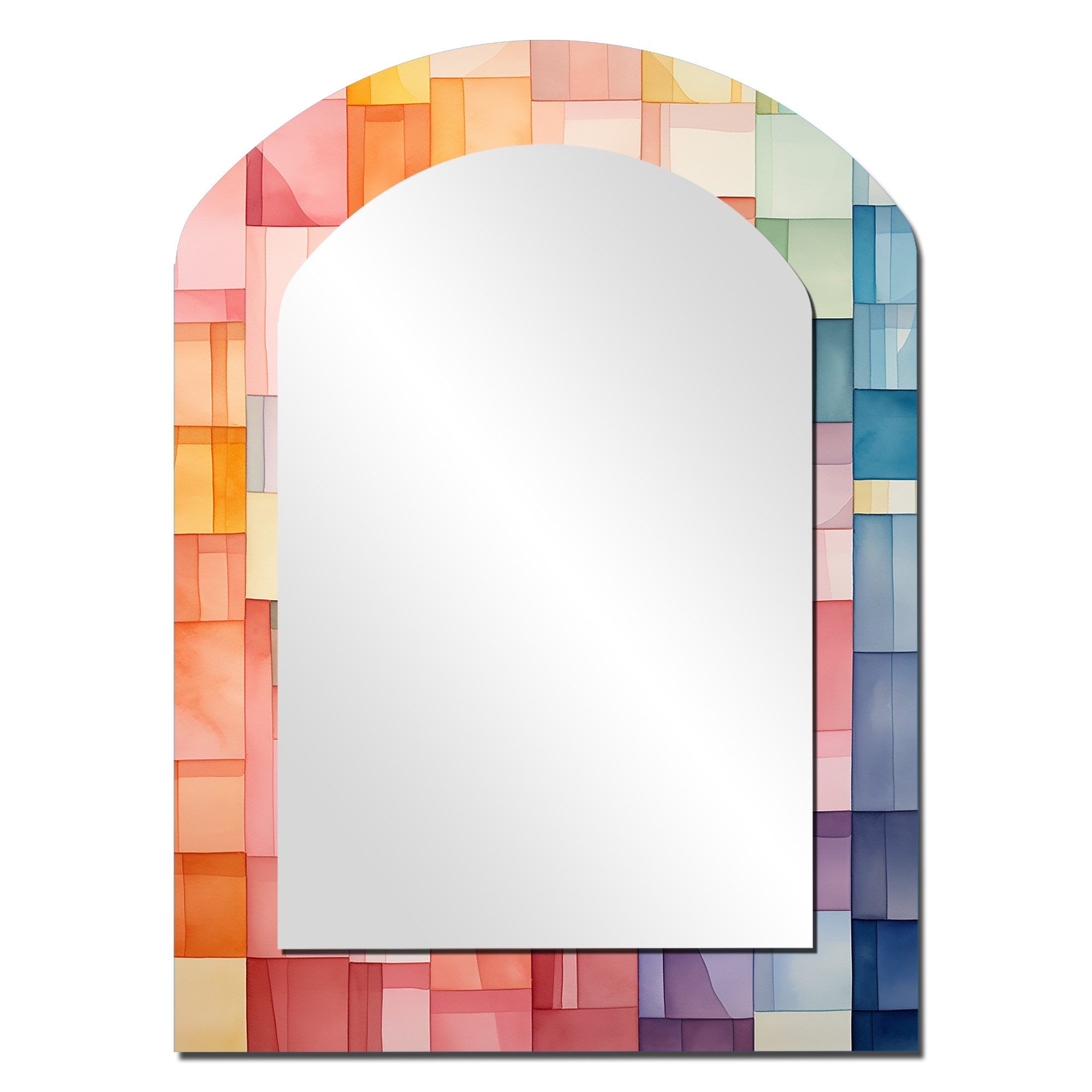 Dakota Fields Hardedge Pastel Symetry I - Abstract Arch Decorative ...