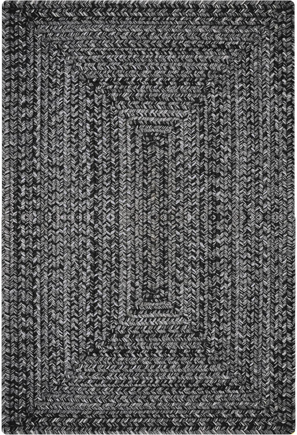 Gracie Oaks Hoffmann Black Braided Rug to Use as a Black Bedroom Rug ...