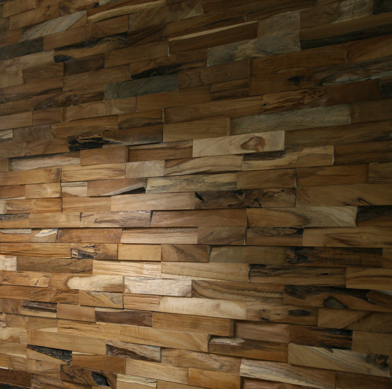 Java Creations Matrix 12" x 48" Reclaimed Engineered Wood Wall ...
