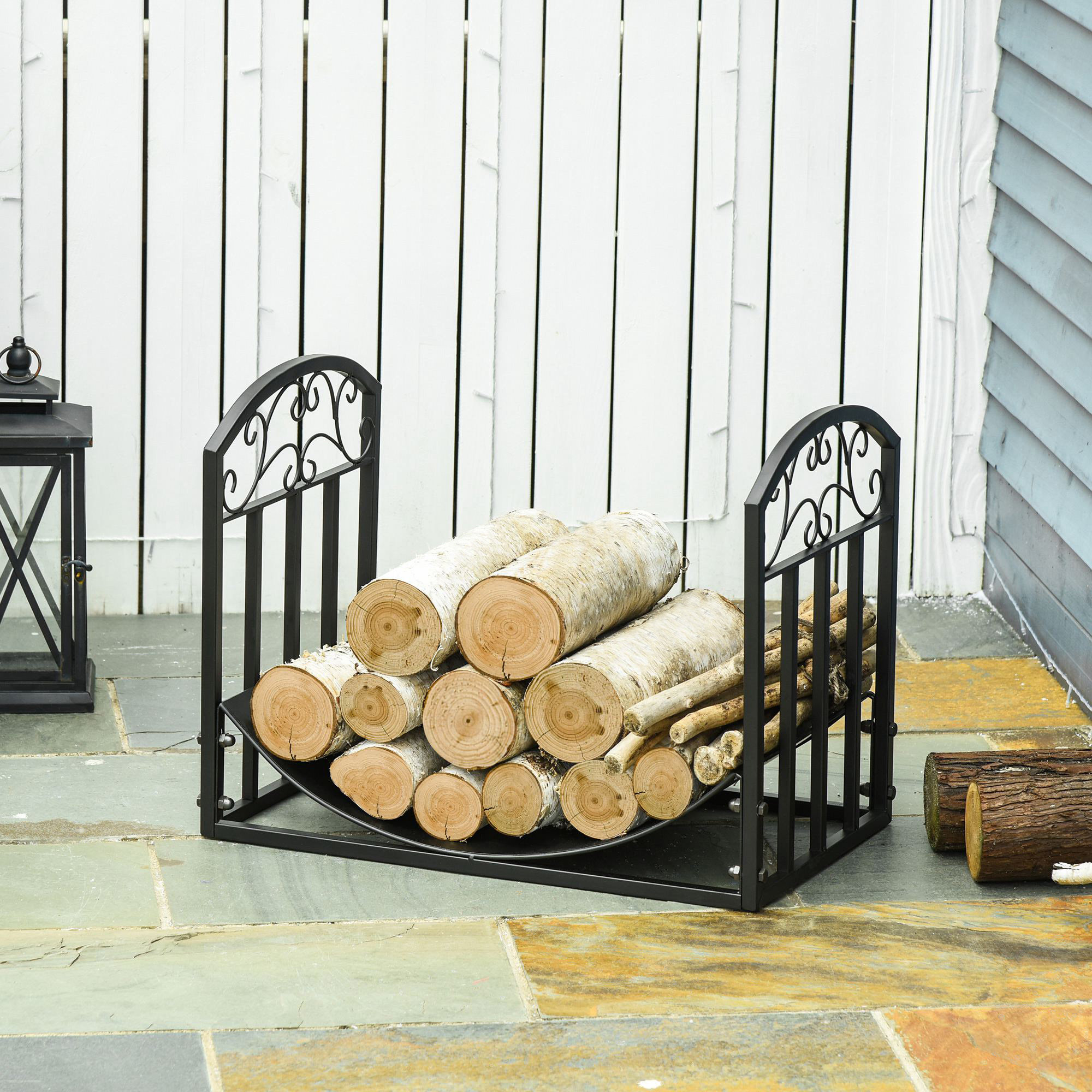 Winston Porter Kenra 23.8'' W Metal Log Rack - Wayfair Canada