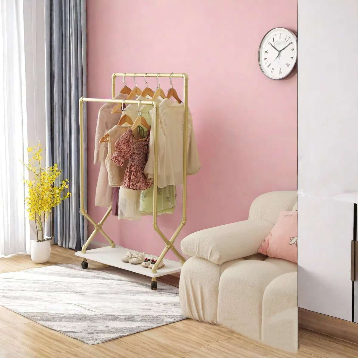 Williston Forge Clothes Rack - Clothing Rack With Wheels, Multi ...