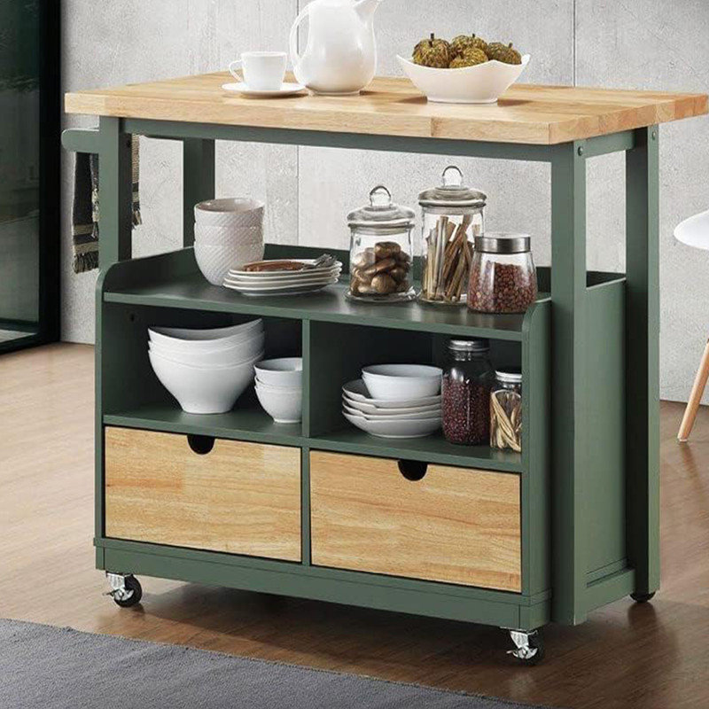 Red Barrel Studio® Kitchen Island Cart on Wheels -Kitchen Island Table ...