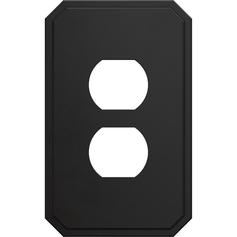 Franklin Brass Stepped Geometric 1-Gang Duplex/Outlet Cover Wall Plate ...